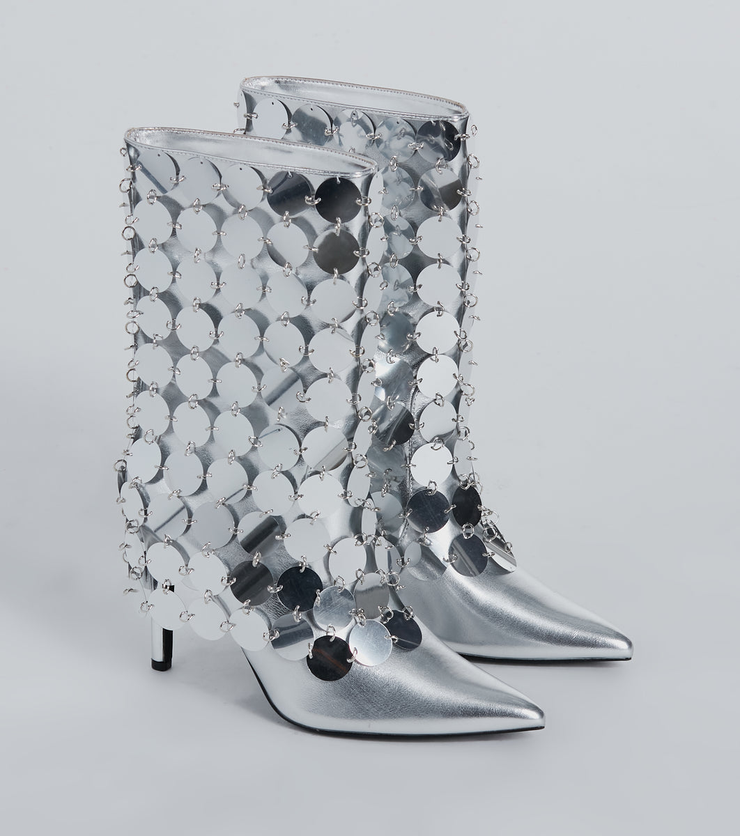 Flashy Glam Sequin Stiletto Boots & Windsor