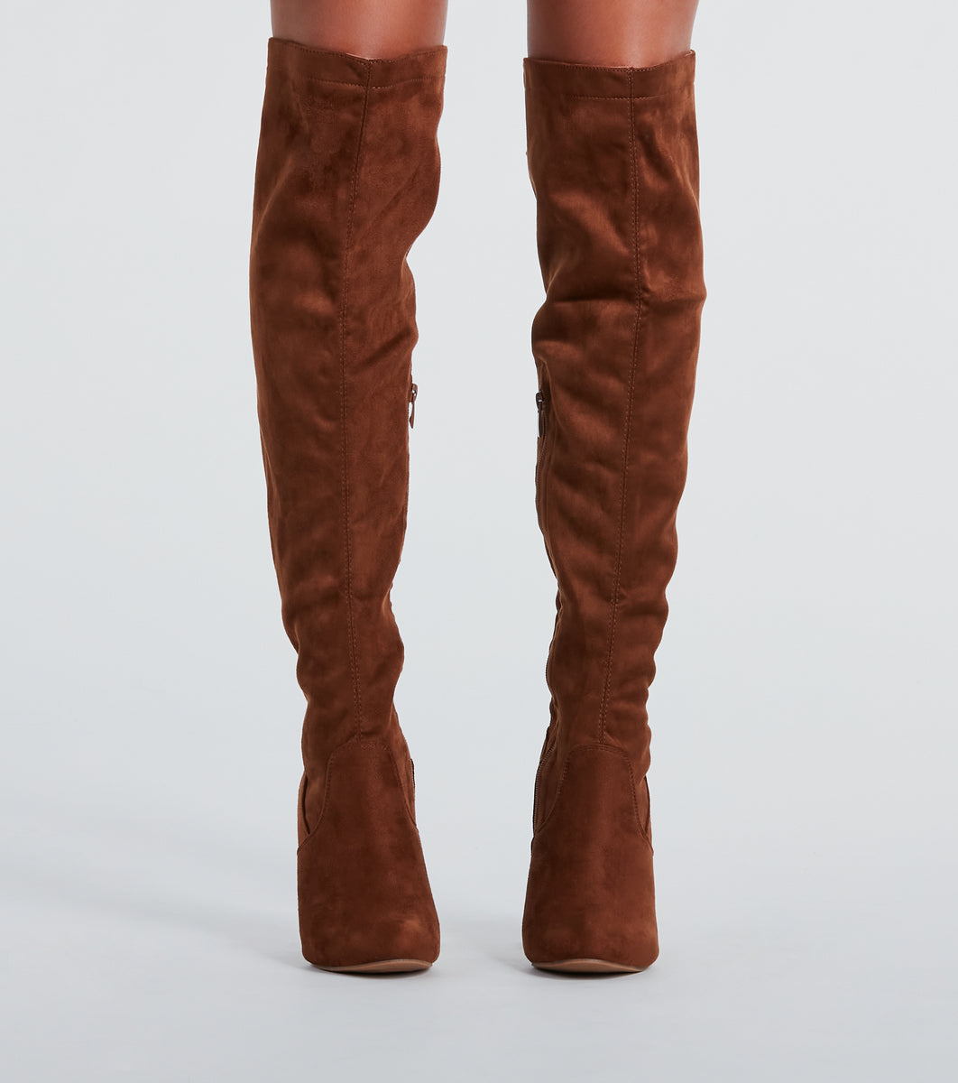 Strut Your Stuff Lace-Up Over-The-Knee Boots & Windsor