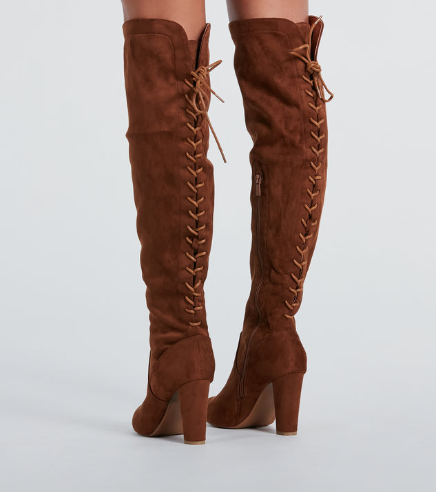 Strut Your Stuff Lace-Up Over-The-Knee Boots & Windsor