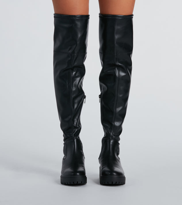 Stomp It Up Thigh-High Lug Boots & Windsor