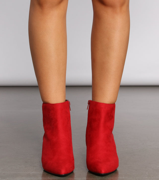 Lady In Red Block Heel Booties & Windsor
