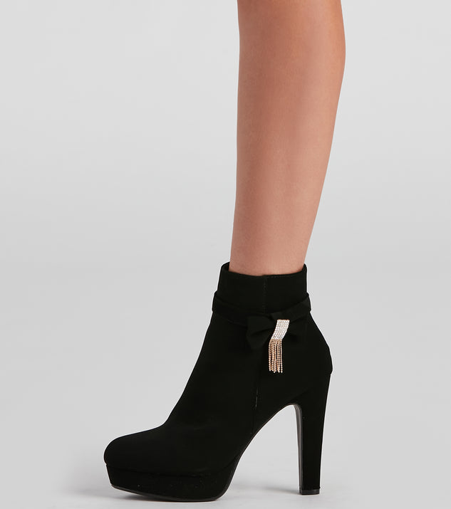 Bow Beauty Nubuck Platform Booties & Windsor