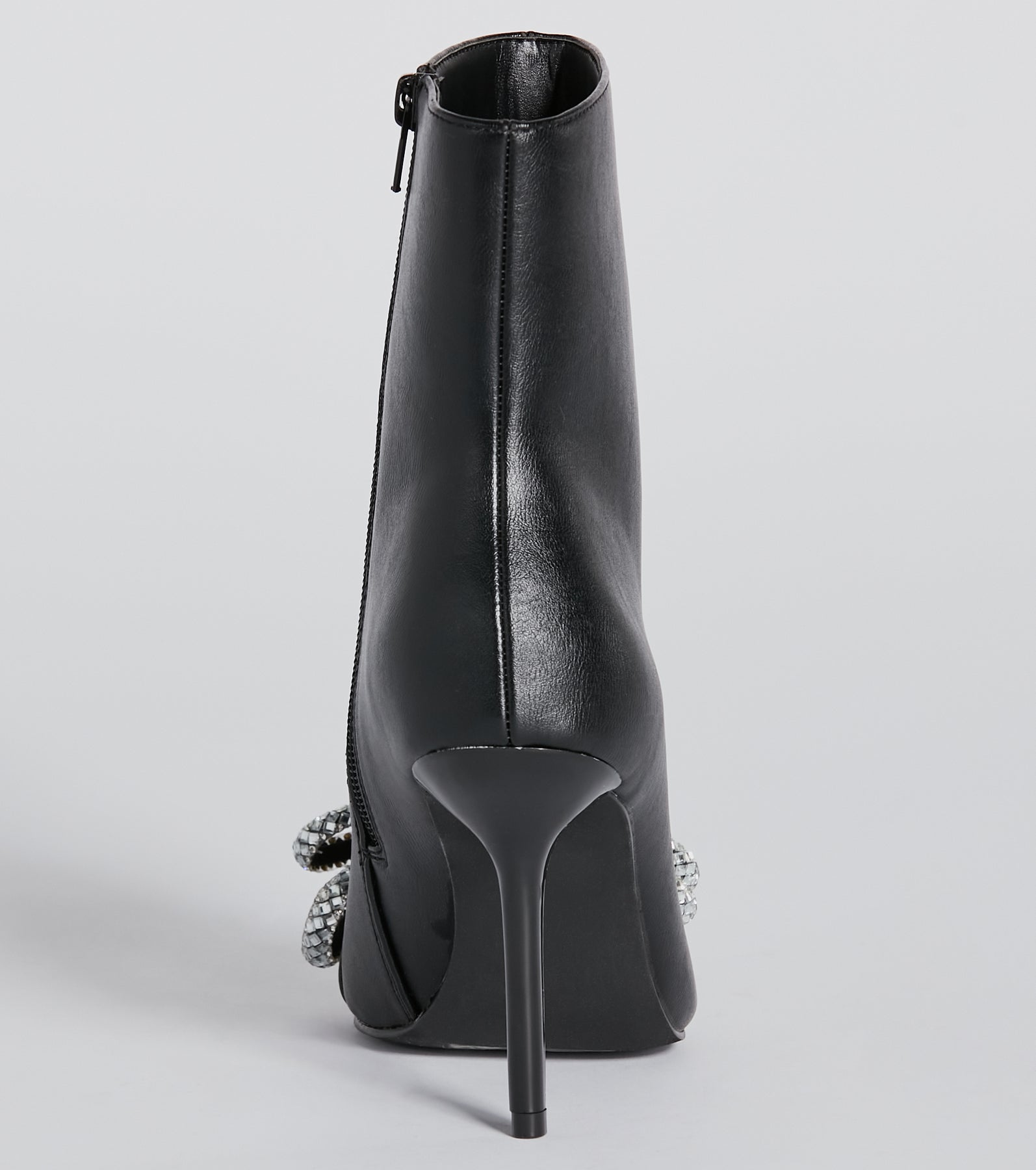 Gift Of Fab Faux Leather Rhinestone Bow Booties & Windsor