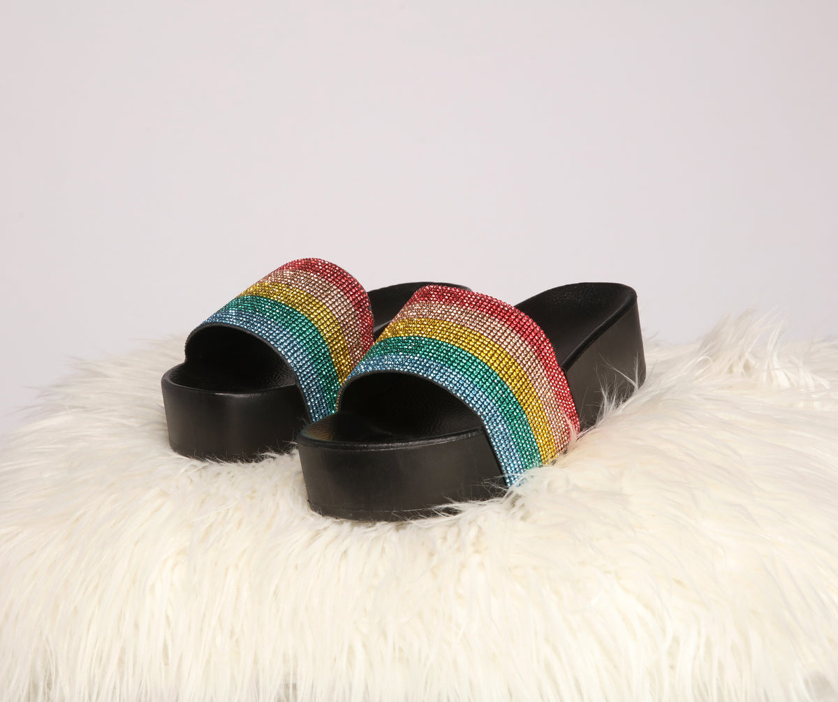 Rhinestone Rainbow Slides & Windsor