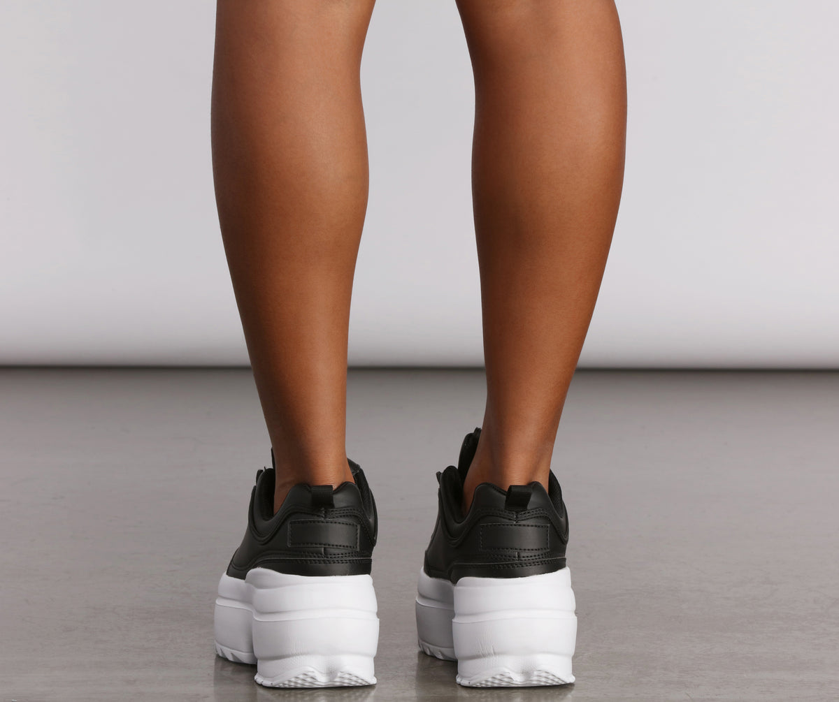 Extra High Textured Platform Chunky Sneakers & Windsor