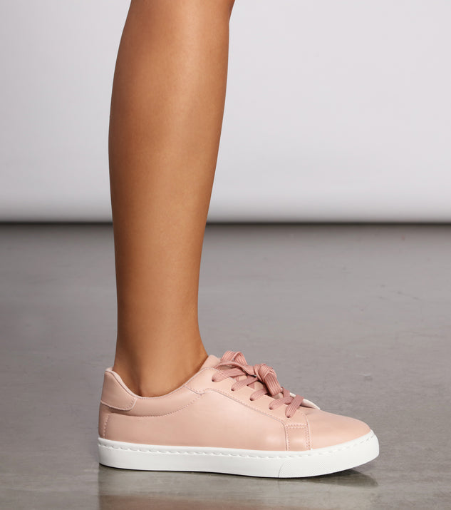 Such A Chic Vibe Faux Leather Sneakers & Windsor
