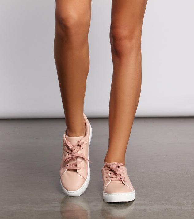 Such A Chic Vibe Faux Leather Sneakers & Windsor